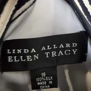 Ellen Tracy | Dresses | Linda Allard Ellen Tracy Rare 0 Silk Striped ...